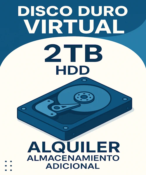 Disco Duro Virtual 2TB soporte en HDD y en formato de alquiler como ...